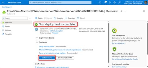 deploying a windows server virtual machine in microsoft azure