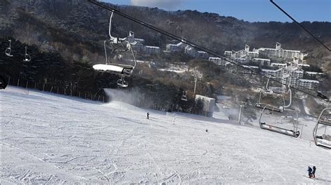 무주 스키장 요트리프트 중급 슬로프 루키힐 Youtube