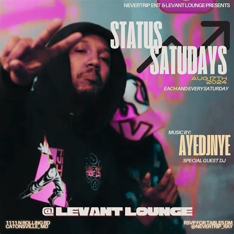 Saturday Night Levantlounge Md 9p 2a Think Early Hookah Byob