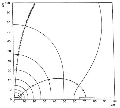 10 Equipotentials Of The Anode Weighting Eld And Detector Eld Lines In