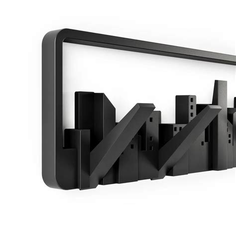 Skyline Knagerække Sort Wallshopdk