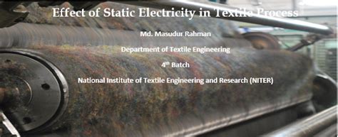 Effect Of Static Electricity In Textile Process ~ A Textile Blog Run By