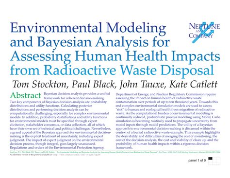 Pdf Environmental Modeling And Bayesian Analysis For Assessing Human Health Impacts From