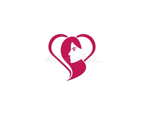 Love Women Logo Vector Icon Illustration Design Stock Vector