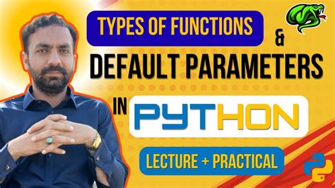 Lec 34 Types Of Functions In Python Default Parameters Python Full Course Youtube