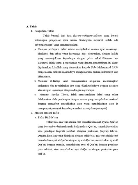 Tafsir Takwil Dan Terjemahan Pdf