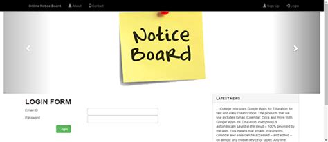 Online Notice Board Using PHP With Source Code Source Code Projects