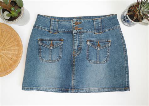 Vintage Y2k Jordache Denim Mini Skort Size 78 Small Low Rise Aughts