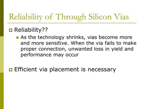 Ppt Reliability Aware Through Silicon Via Planning For 3d Stacked Ics Powerpoint Presentation