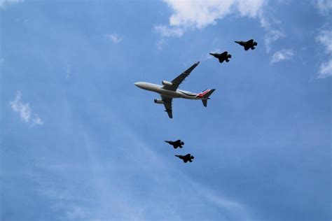 London In The Uk In June 2022 A View Of The Raf Flypast To Celebrate