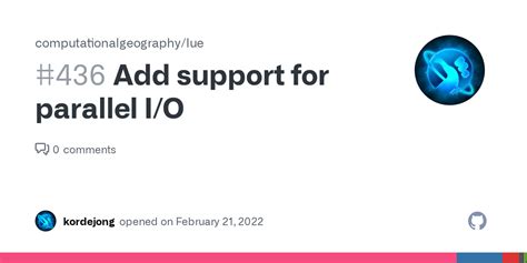 Add Support For Parallel Io · Issue 436 · Computationalgeographylue