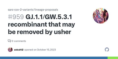 Gj11gw531 Recombinant That May Be Removed By Usher · Issue 959 · Sars Cov 2 Variants