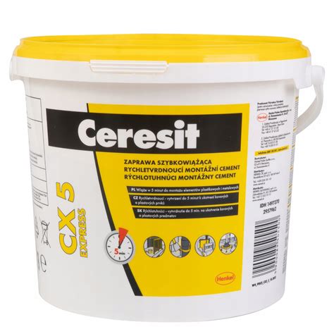 CERESIT CEMENT ZAPRAWA MONTAŻOWA SZYBKOWIĄŻACA CX5 5KG 5900089505500