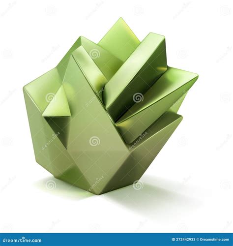 Abstract Crystal Polyhedron Stock Vector Illustration Of Metal White
