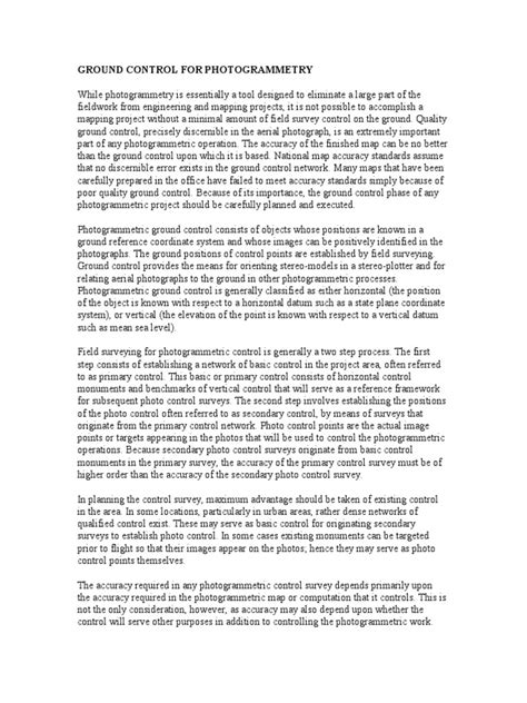 Ground Control Photogrammetry Pdf Surveying Aerial Photography