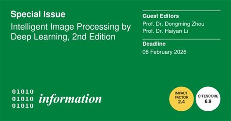 Specialissue Imageprocessing Ai Information Mdpi
