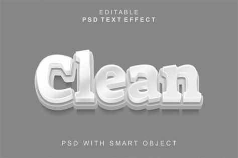 Premium Psd Clean 3d Text Effect