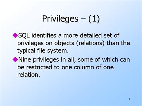 SQL Authorization Privileges Grant And Revoke Grant Diagrams