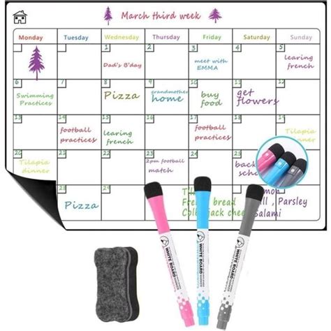Tableau Calendrier Magnétique En Acrylique Calendrier Magnétique En