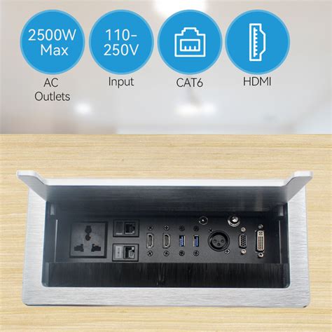 Fast Charge Conference Uae Uk Sa Cable Cubbies Universal Flip Up Socket Conference Table Socket
