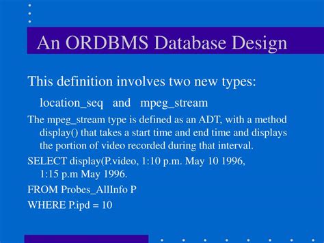 ppt object database system powerpoint presentation free download