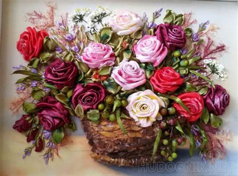 Картина розы в корзине Размеры 40смx30см Год 2019 Цена 11270 рублей Художник Бородина