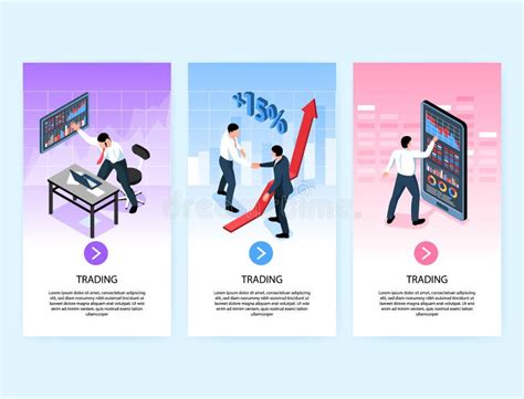 Trading Vertical Banners Set Stock Vector Illustration Of Currency