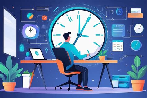 Premium Photo Aipowered Time Management Flat Vector Illustration Of Efficient Home Office