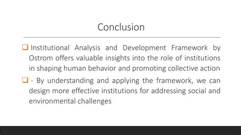Presentation Institutional Analysis And Development Framework Pptx