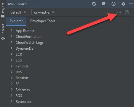 Navegação no AWS Toolkit for JetBrains AWS Toolkit for JetBrains