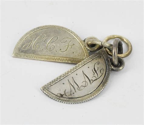 Split Love Engraved Queen Victoria Coin Love Tokens Sundries