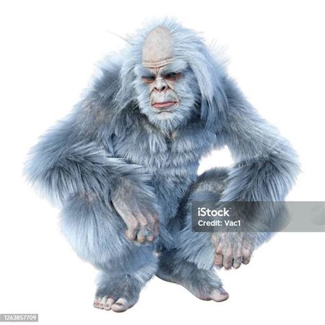 3d 일러스트 판타지 생물 예티 에 화이트 예티에 대한 스톡 사진 및 기타 이미지 예티 몬스터 대형 Istock