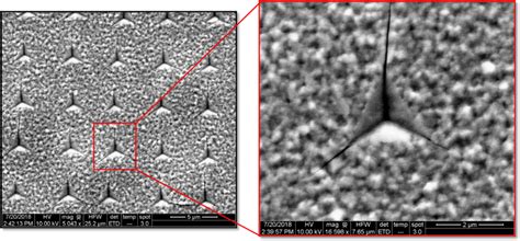 Sem Micrographs Of Indents Performed On Ge On Si Films With Tip