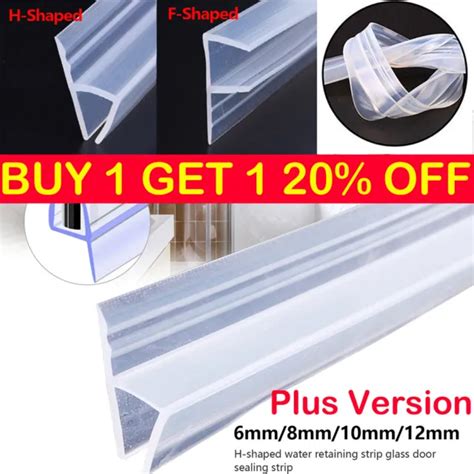 BATH DOOR SEAL Strip Shower Screen Window Gap Seal Rubber Fit Mm Mm Glass XXL PicClick UK
