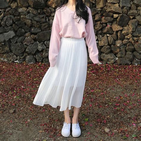 파스텔타임하면 롱플리츠💕 벚꽃코디로 추천드려요💛 옷 스타일 의상 코디 봄옷