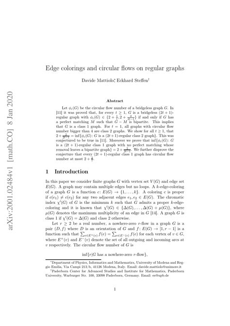 pdf edge colorings and circular flows on regular graphs