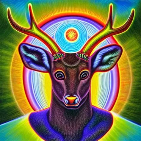 Deer Deity By Alex Grey Stable Diffusion Openart