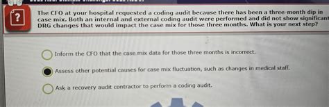 The CFO At Your Hospital Requested A Coding Audit Chegg