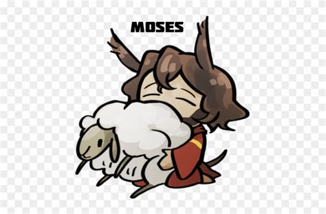 Download Chibi Moses And Sheep Because They Both Are Fluffy Clipart 3850826 Pinclipart
