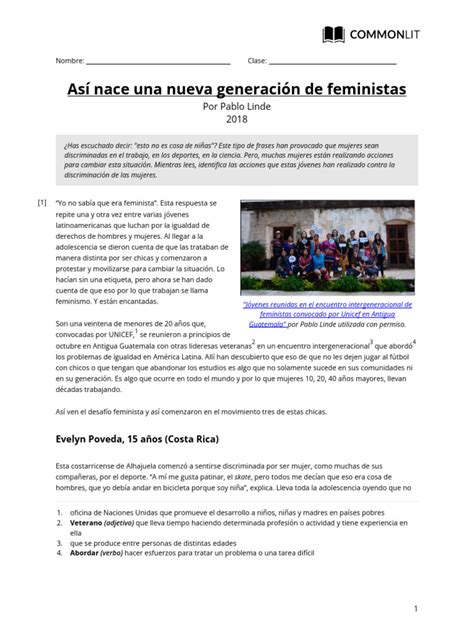 Así Nace Una Nueva Generación De Feministas Teacher 12 Pdf