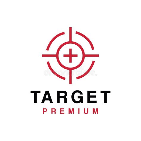 Target Logo Design Vector Illustration Accuracy Symbol Emblem Stock