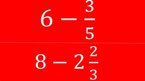 How To Subtract Whole Numbers And Fractions