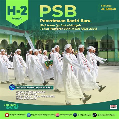 H 2 Pendaftaran Santri Baru Smaiqu Al Bahjah Cirebon Tahun Pelajaran