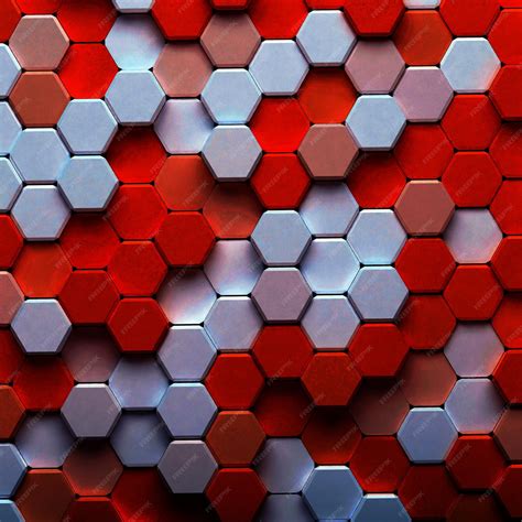 Premium Photo 3d Hexagon Brick Texture Background