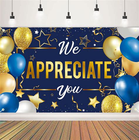 We Appreciate You Banner Backdrop Appreciation Party
