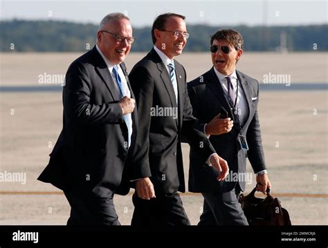 Deputy Attorney General Rod Rosenstein Center Walks On The Tarmac