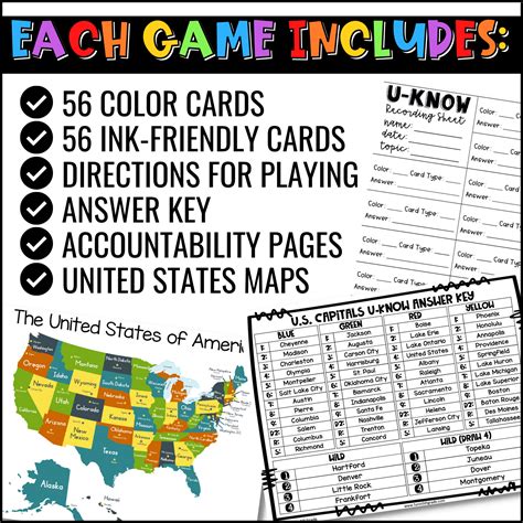 Us States And Capitals Games A Fun Review Game Mini Bundle Fun In