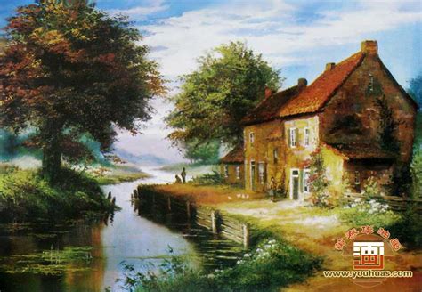 【欧美风景油画 欧美古典风格风景画 Om8014】 黄泰华油画网