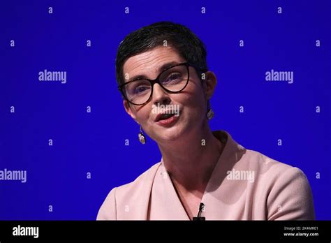 Work And Pensions Secretary Chloe Smith Speaking At The Conservative