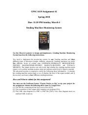 Assignment Sprg Docx CPSC Assignment Spring Due PM Sunday March